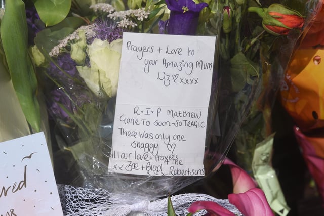 Floral Tributes Left For Lytham Attack Victim Matthew Guthrie Who Died