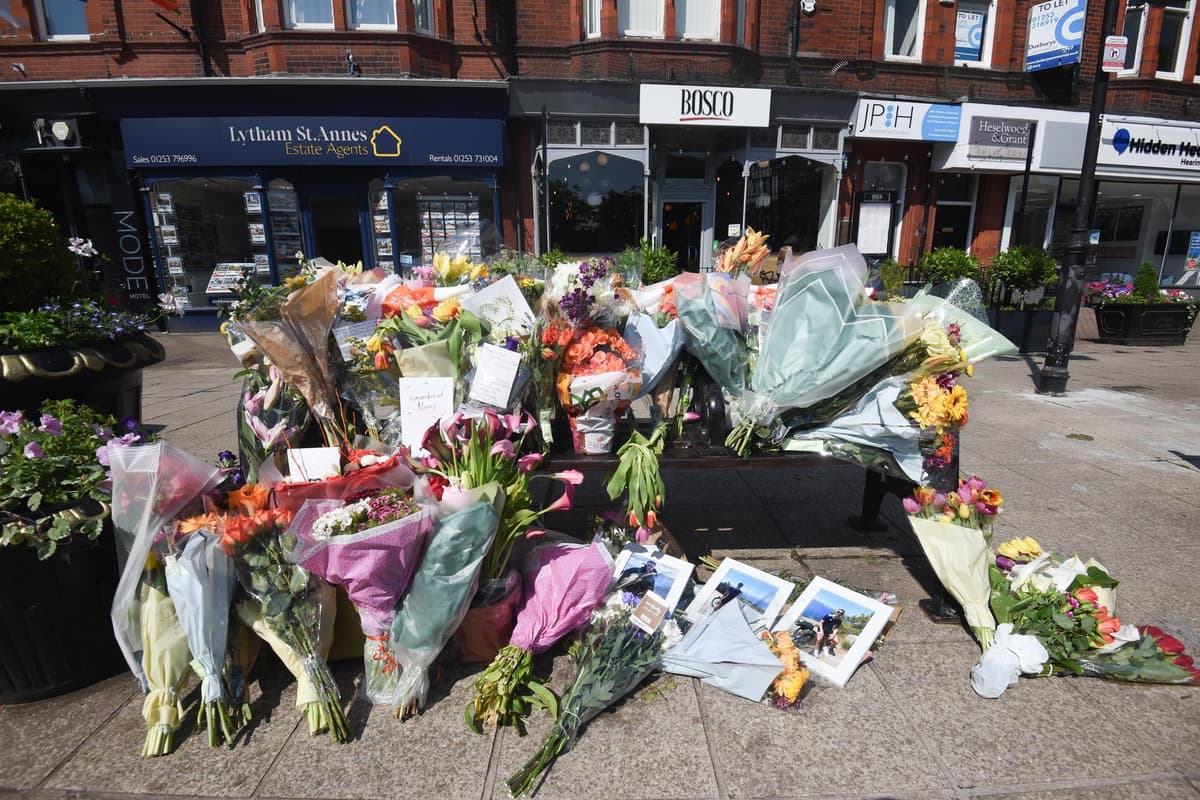 Floral Tributes Left For Lytham Attack Victim Matthew Guthrie Who Died